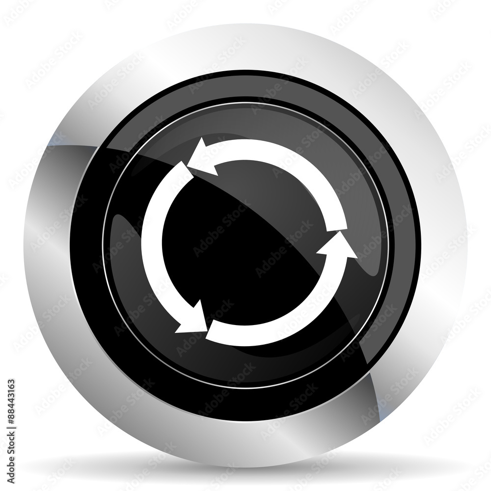 refresh icon, black chrome button, reload icon, black chrome button ...