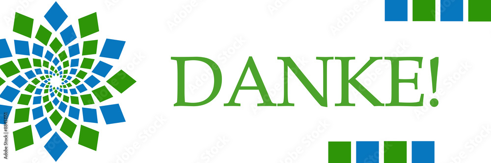 Danke Green Blue Square Elements Stock Illustration | Adobe Stock