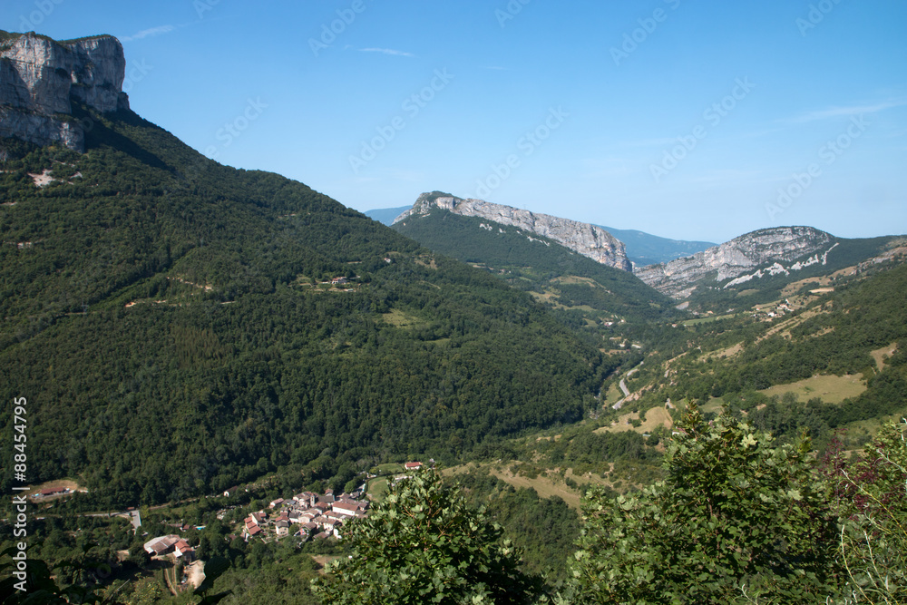 Village de Choranche , Gorges de la Bourne, Massif du Vercors Stock ...