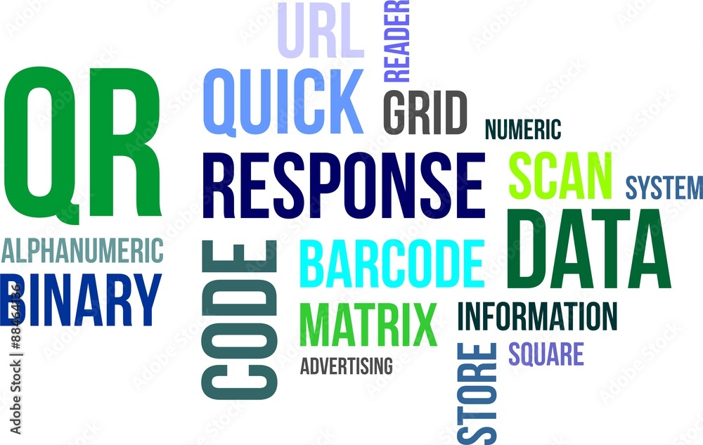 word cloud - qr code Stock Vector | Adobe Stock