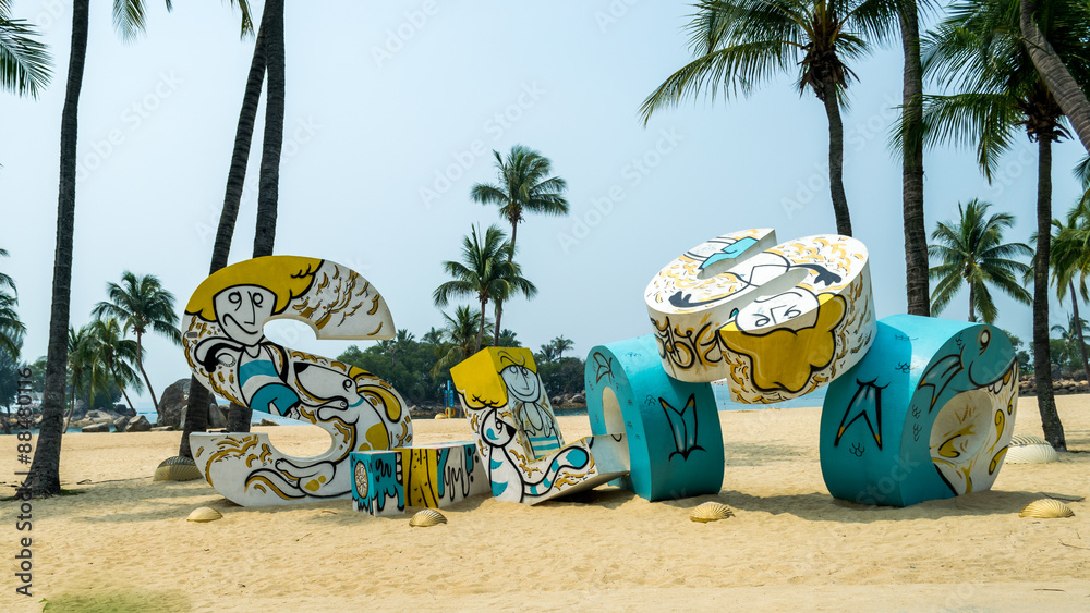 Poster Siloso beach Sentosa island Singapore. – Wall Art | UkPosters