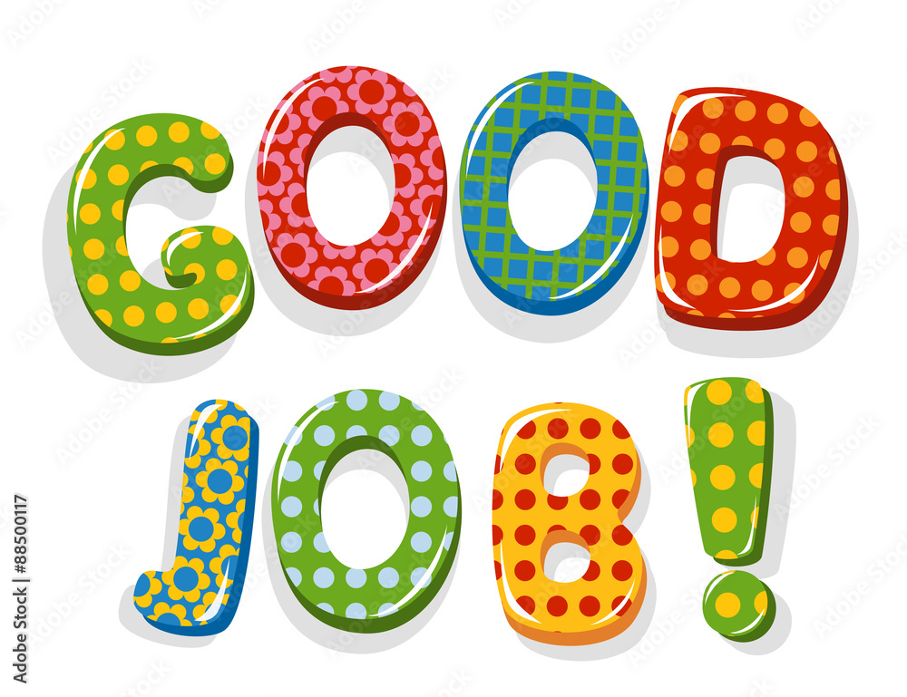 Good Job letters Stock Vector | Adobe Stock