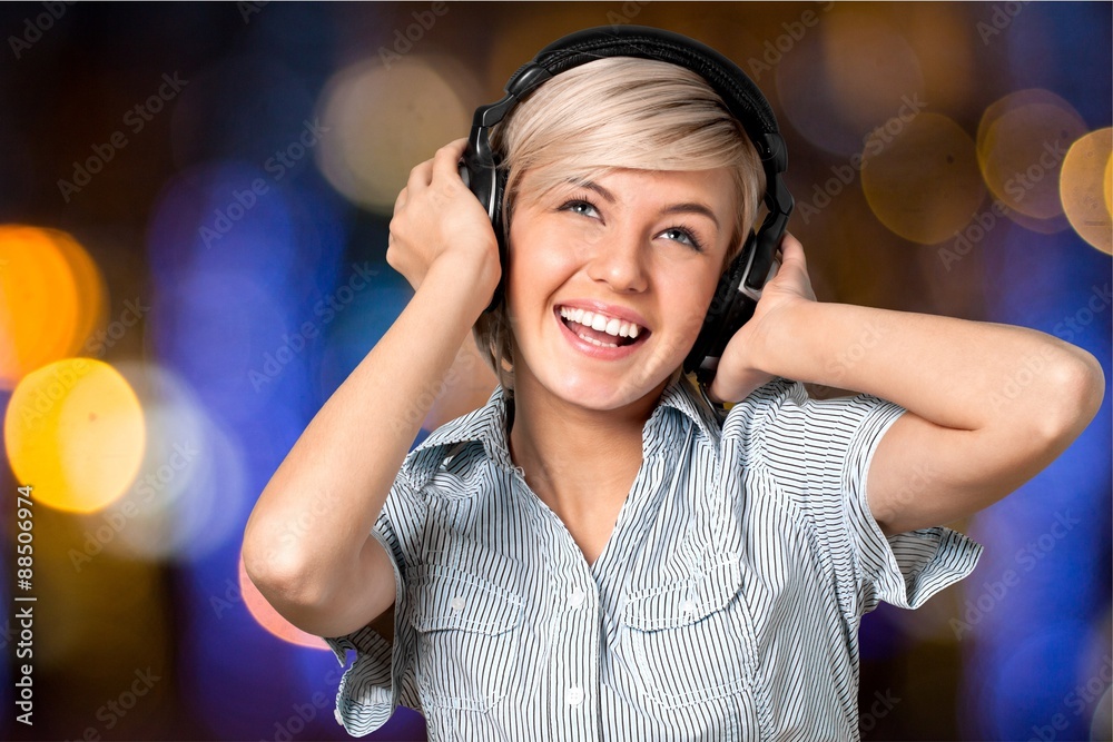 Headphones, Screaming, Shouting. Stock Photo | Adobe Stock