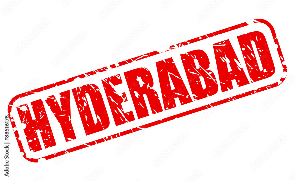 HYDERABAD red stamp text Stock Vector | Adobe Stock