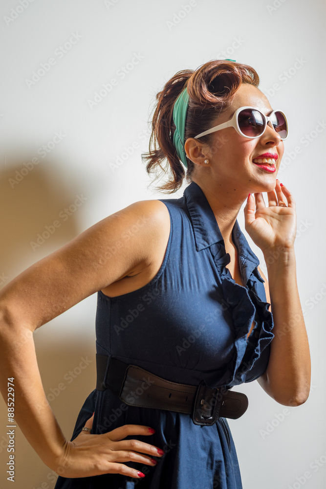 Attractive female having fun with poses Stock Photo | Adobe Stock