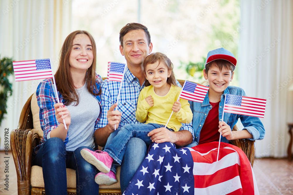 Happy Native American Family