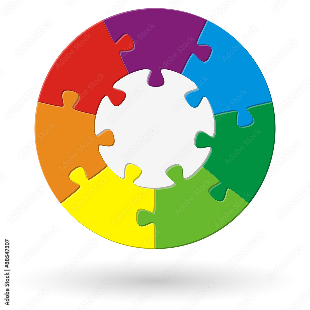 round puzzle with options Stock-Vektorgrafik | Adobe Stock
