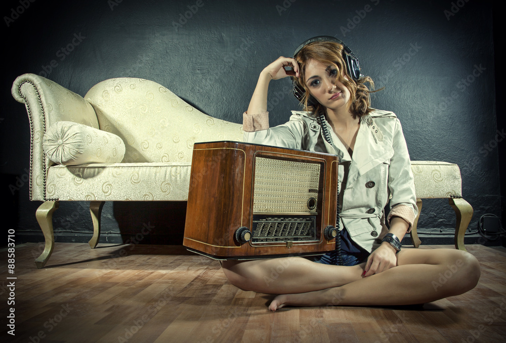 Woman Listening To Radio