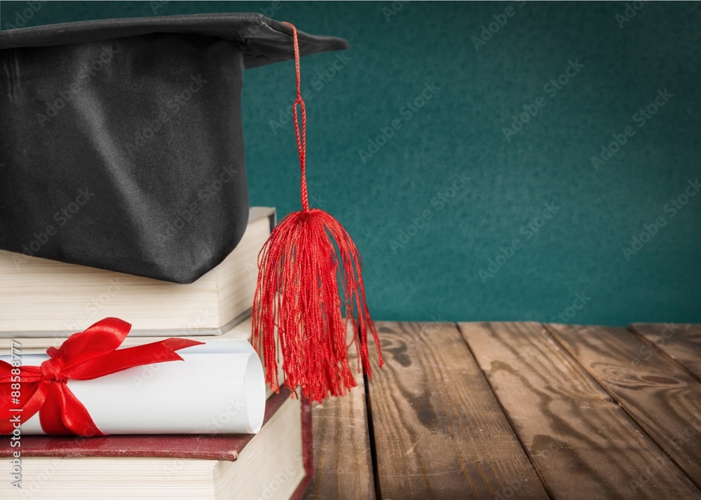 Graduation, scroll, roll. Stock Photo | Adobe Stock
