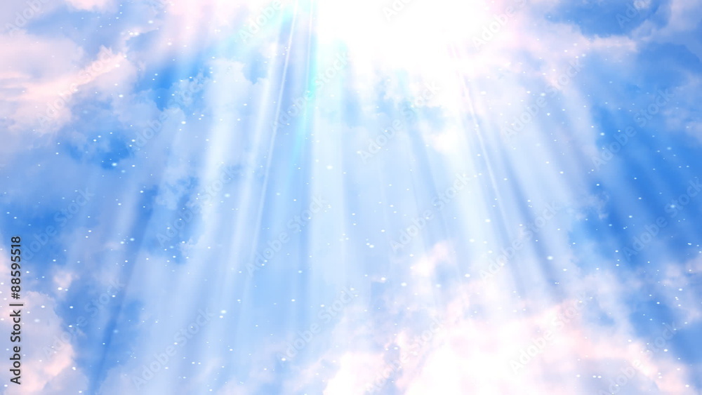 Heavenly Rays Clouds 2 Loopable Background, A Full HD, 1920x1080 Pixels ...