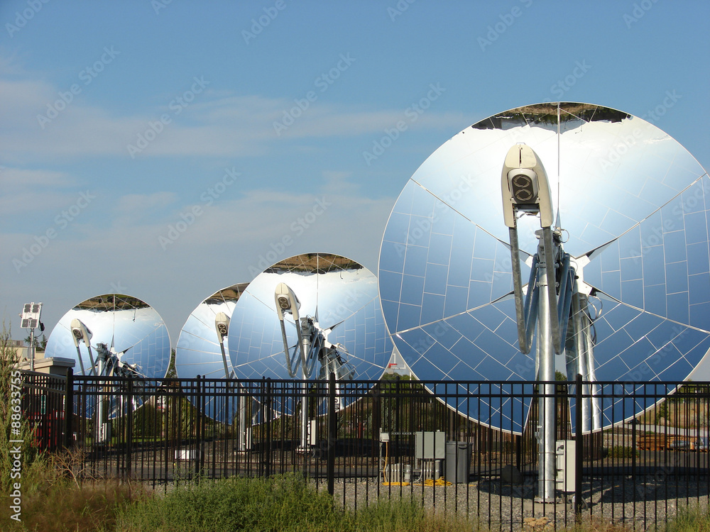 parabolic dish solar collector Stock Photo | Adobe Stock