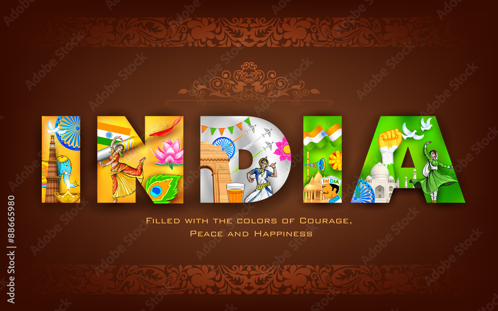 India Background Stock Vector | Adobe Stock