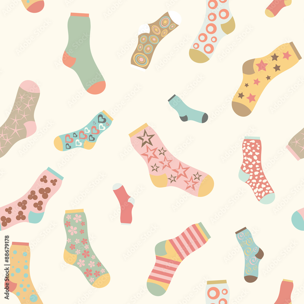 seamless texture vector background socks Stock Vector | Adobe Stock