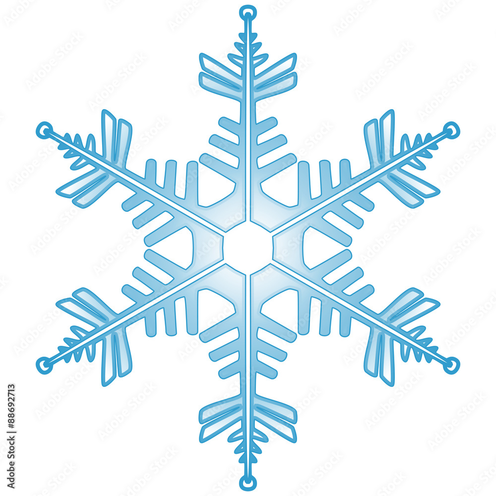 Vecteur Stock Schneeflocke, Schnee, Winter, Symbol, Vektor, blau ...
