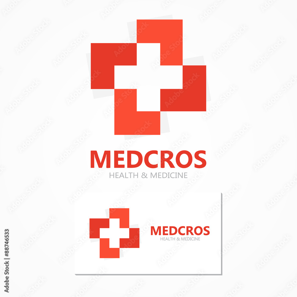 Medical cross logo or icon Stock Vector | Adobe Stock