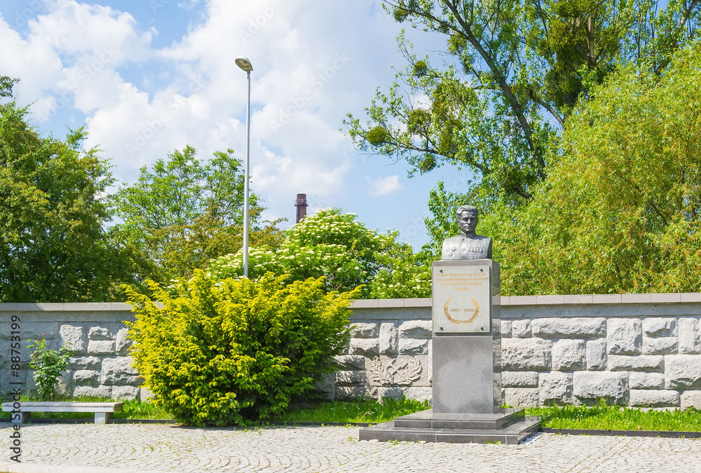 Bust of hero of the Soviet Union guards major-General Gurieva Stepan ...