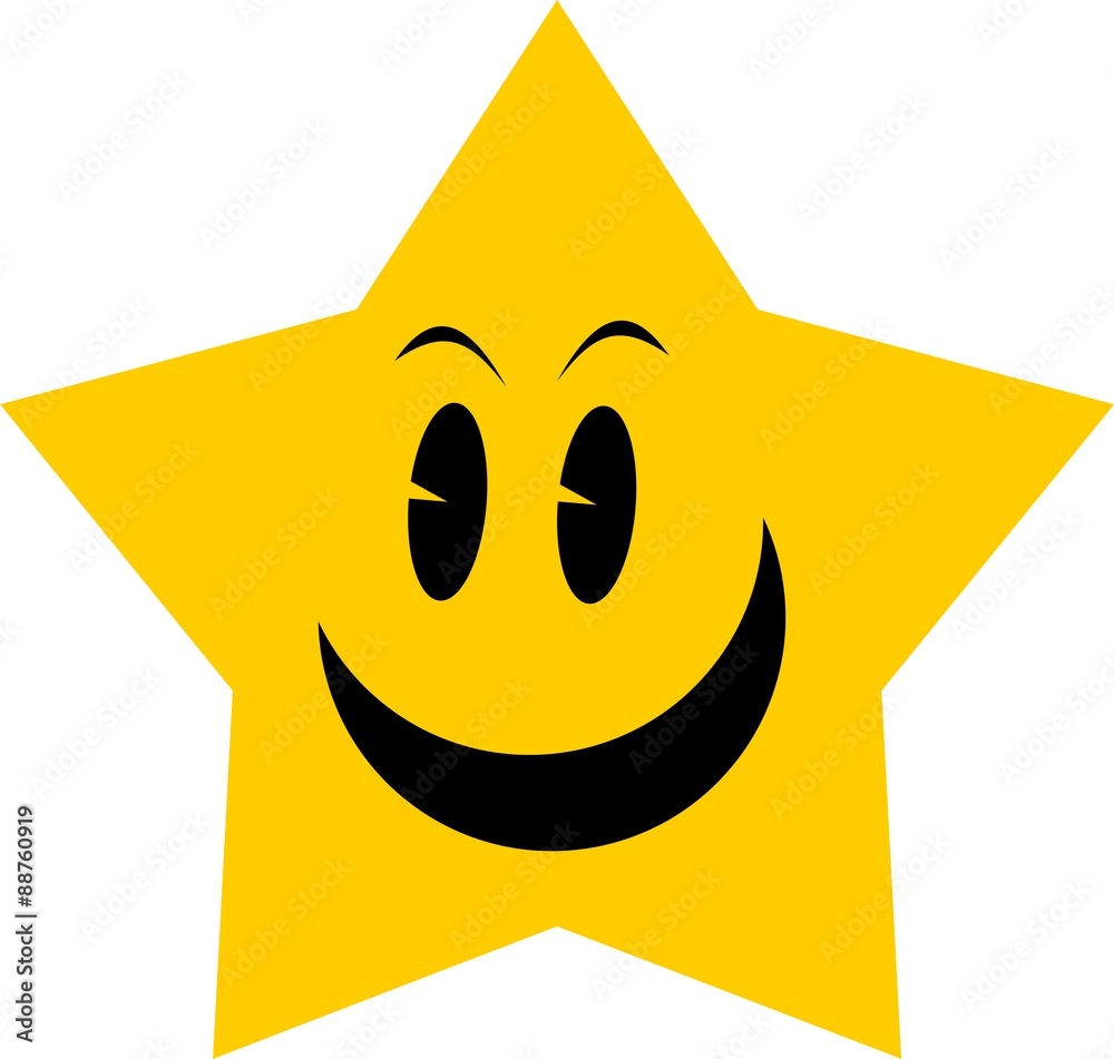 smile star Stock Illustration | Adobe Stock