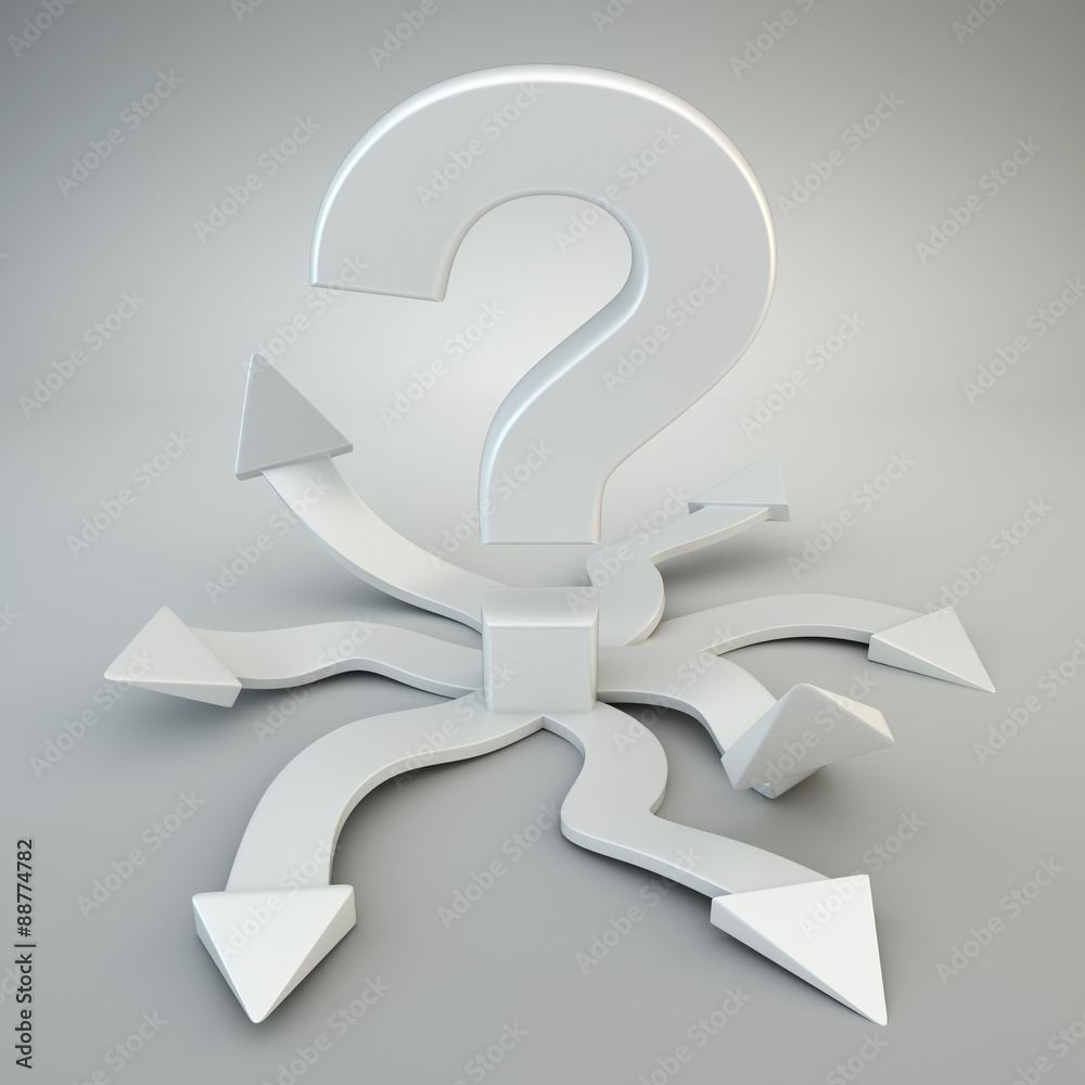Question mark with many options Stock Illustration | Adobe Stock