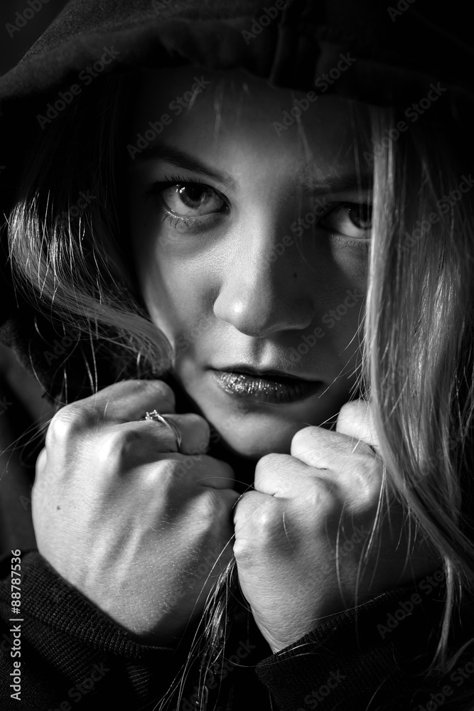 serious girl Stock Photo | Adobe Stock