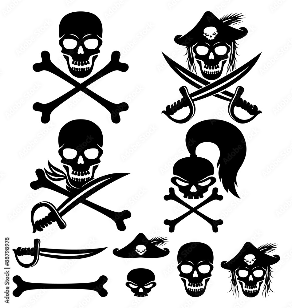 Pirate signs. Stock Vector | Adobe Stock