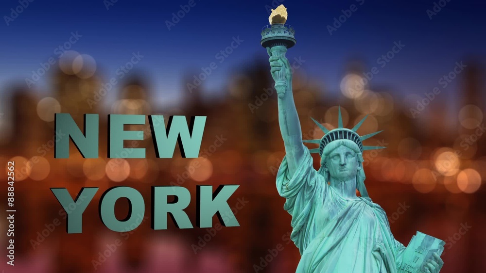 Sign New York is gradually coming out of Lady Libery and turns on the ...