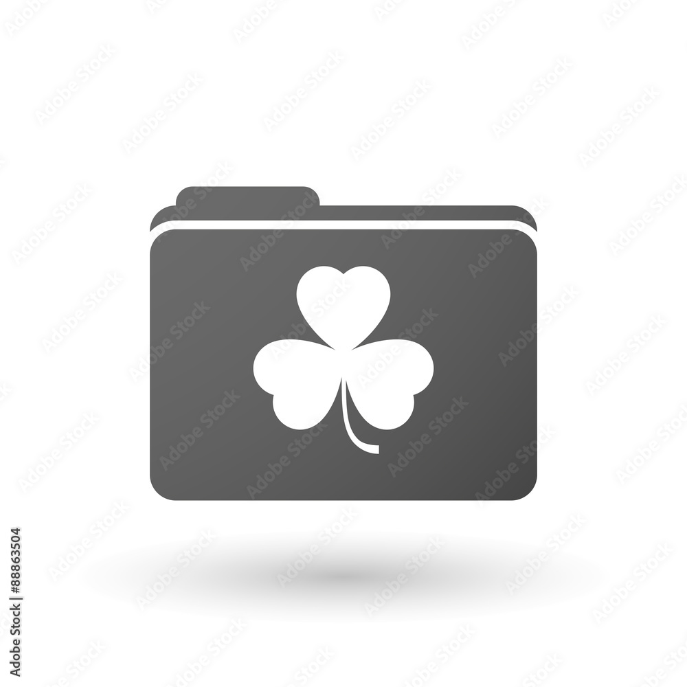 Isolated folder icon with a clover Stock Vector | Adobe Stock