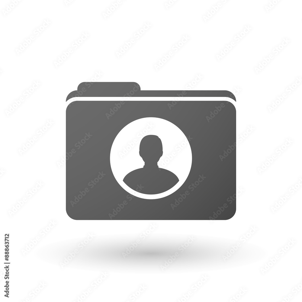 Isolated folder icon with a male avatar Stock Vector | Adobe Stock