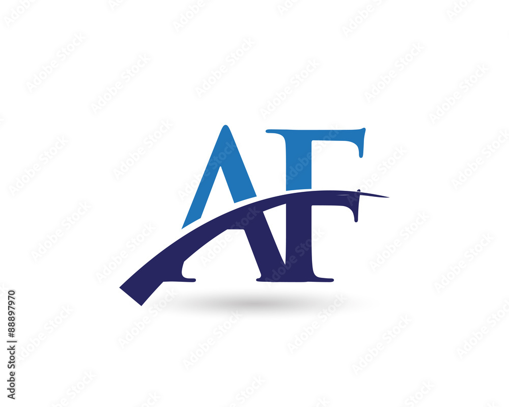 AF Logo Letter Swoosh Stock Vector | Adobe Stock