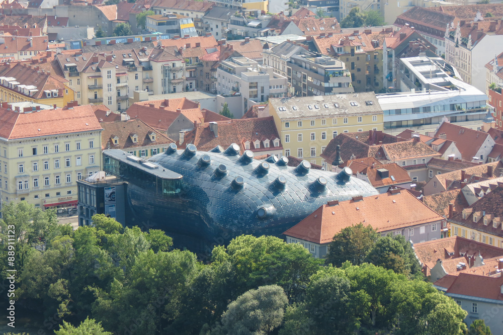 Kunsthaus Graz art museum in Graz Stock Photo | Adobe Stock