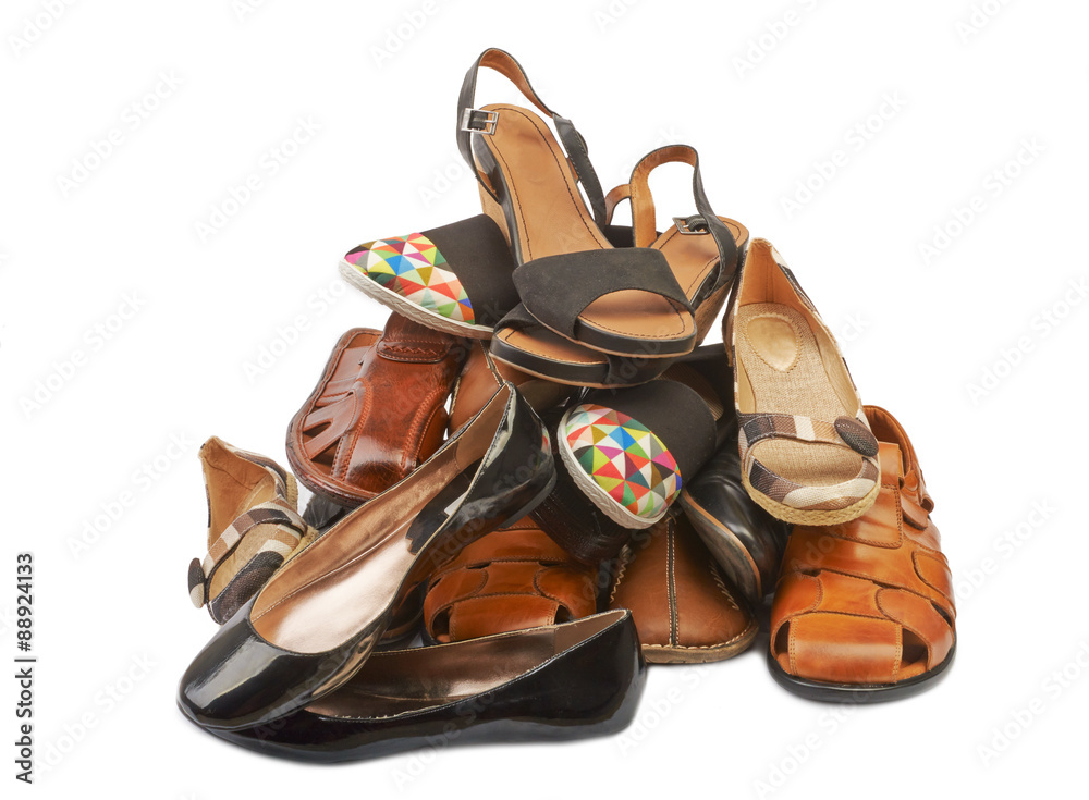 Pile Of Women Shoes
