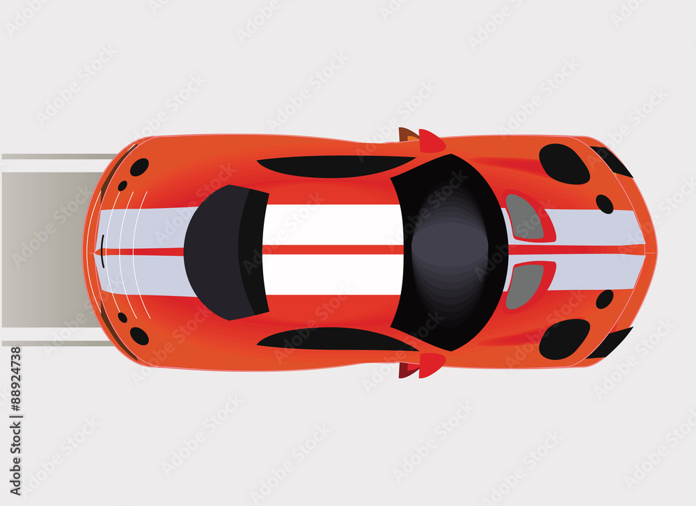 Racing car top view. Vector Stock Vector | Adobe Stock