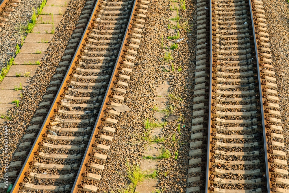 Railway track. Stock Image. Stock Photo | Adobe Stock
