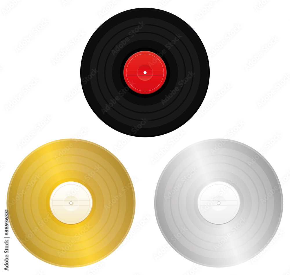 Records - black, gold, silver or platinum record for award or ...