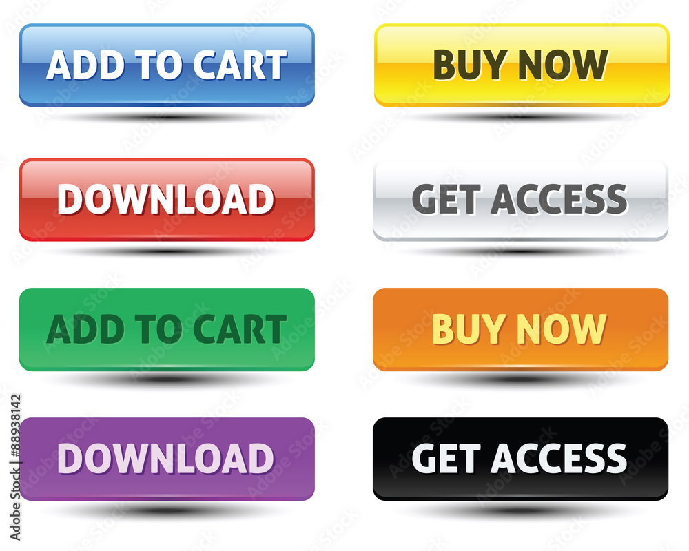 CTA Web Button Set Stock Vector | Adobe Stock