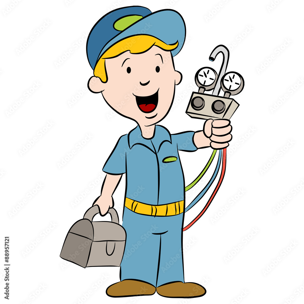 Cartoon Maintenance Handyman Stock Vector | Adobe Stock
