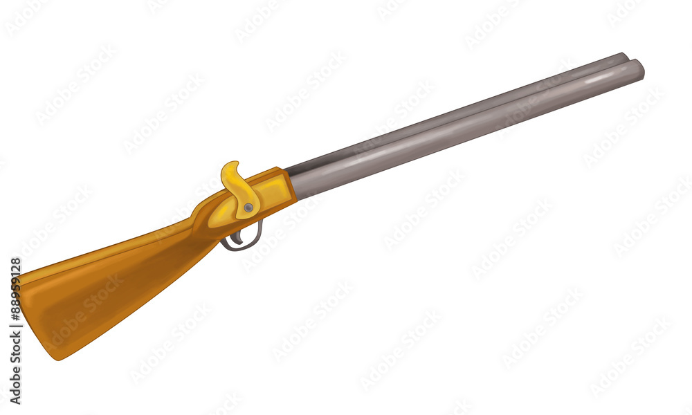 Cartoon rifle - illustration for the children Stock Illustration ...