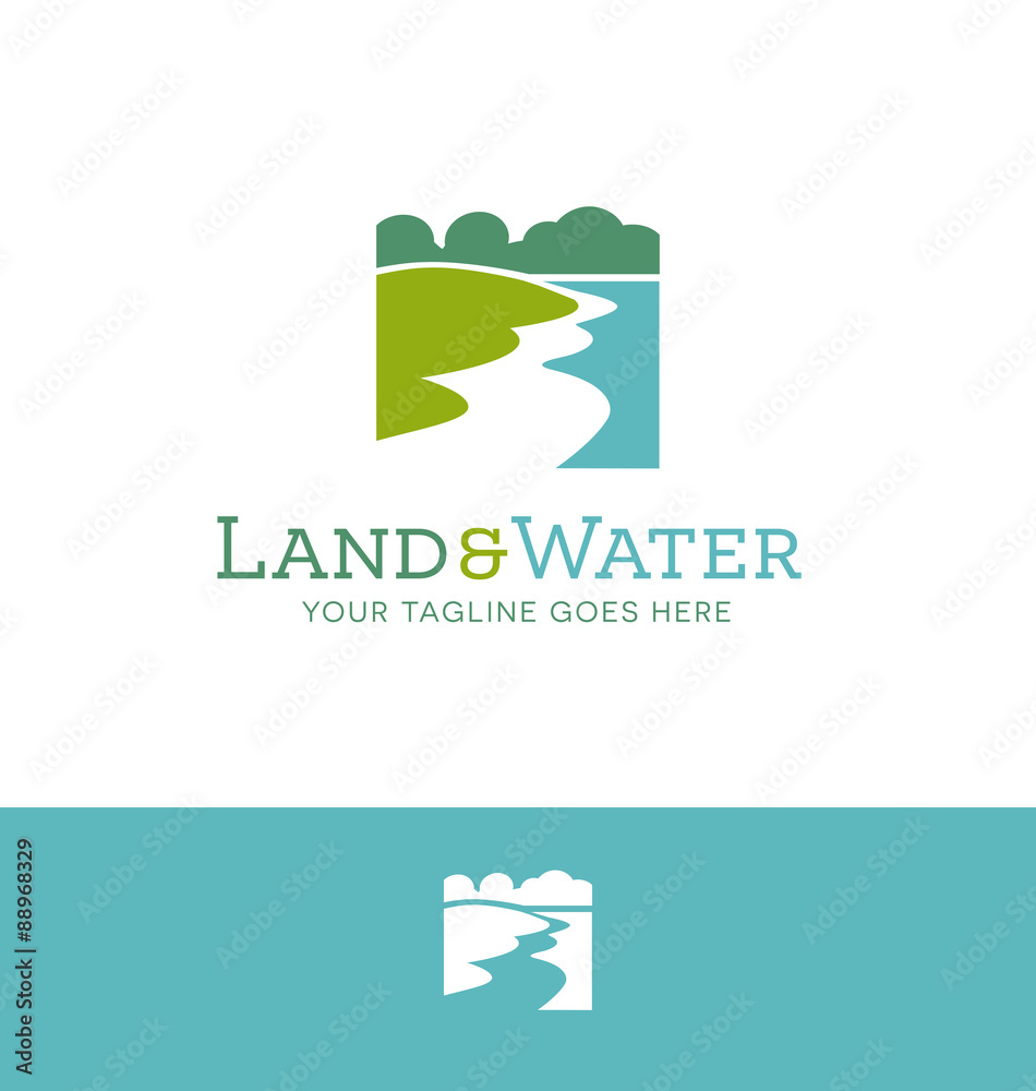 logo design for land and water related business or organization Stock ...