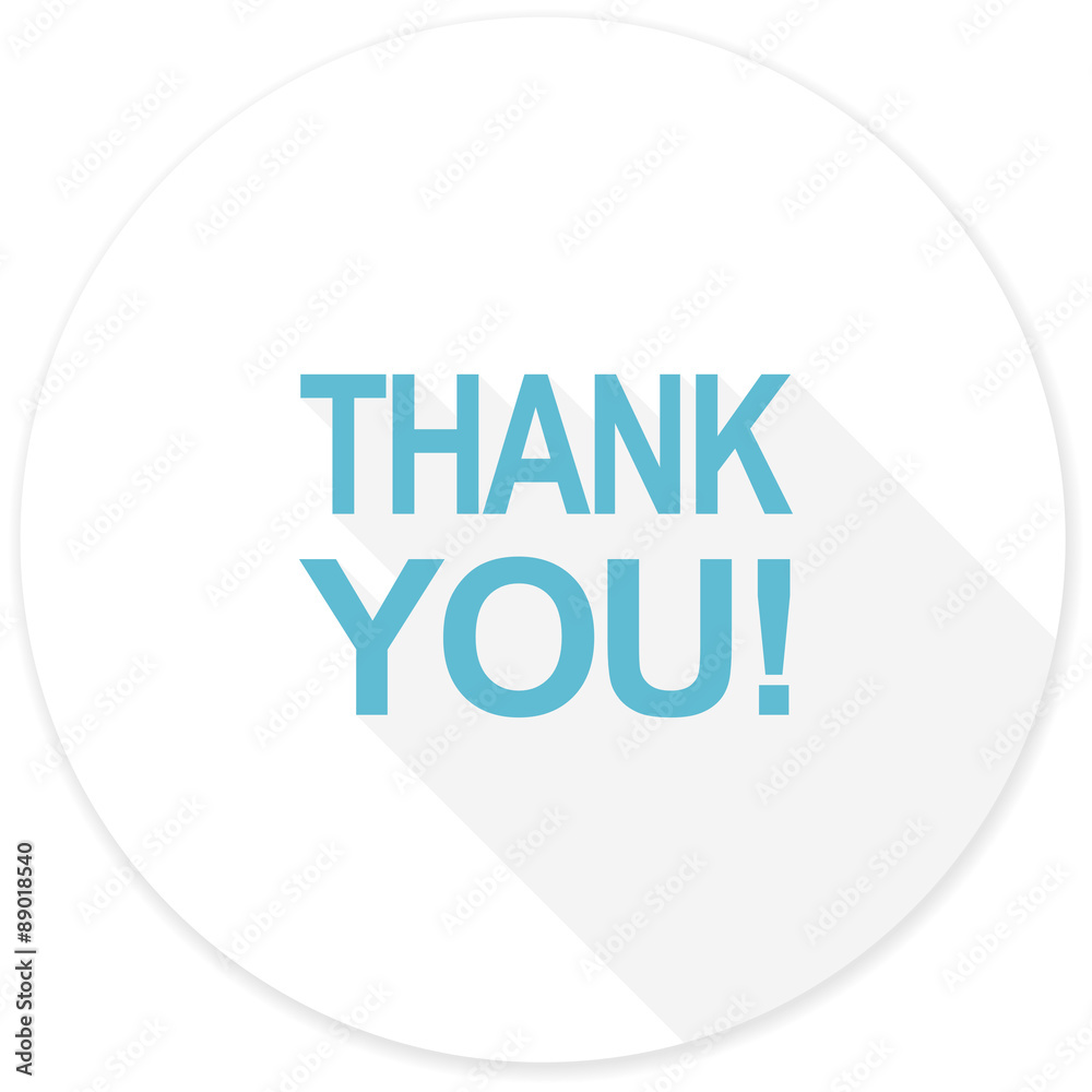 thank you flat design modern icon Stock Illustration | Adobe Stock