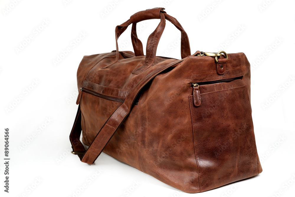 brown leather bags with antique and retro looks made from goat's skin ...