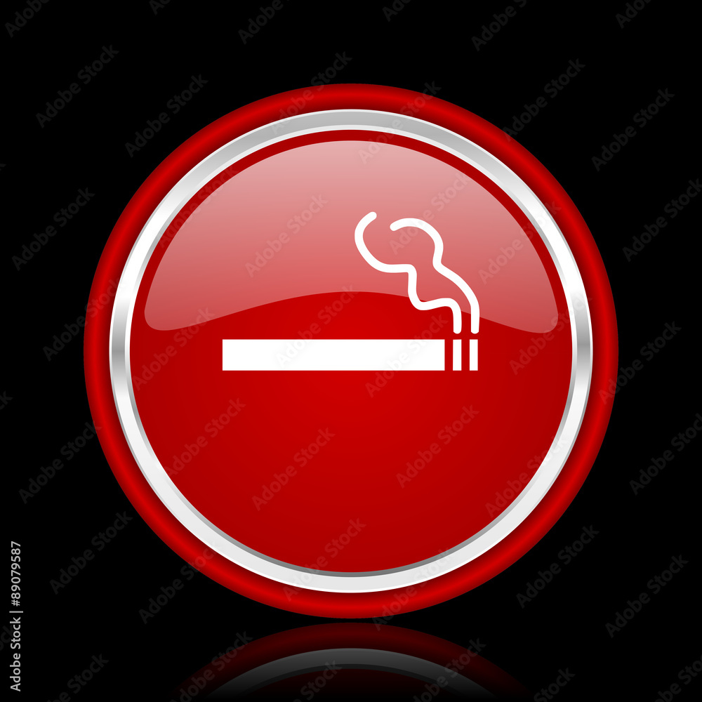 cigarette red glossy web icon Stock Illustration | Adobe Stock