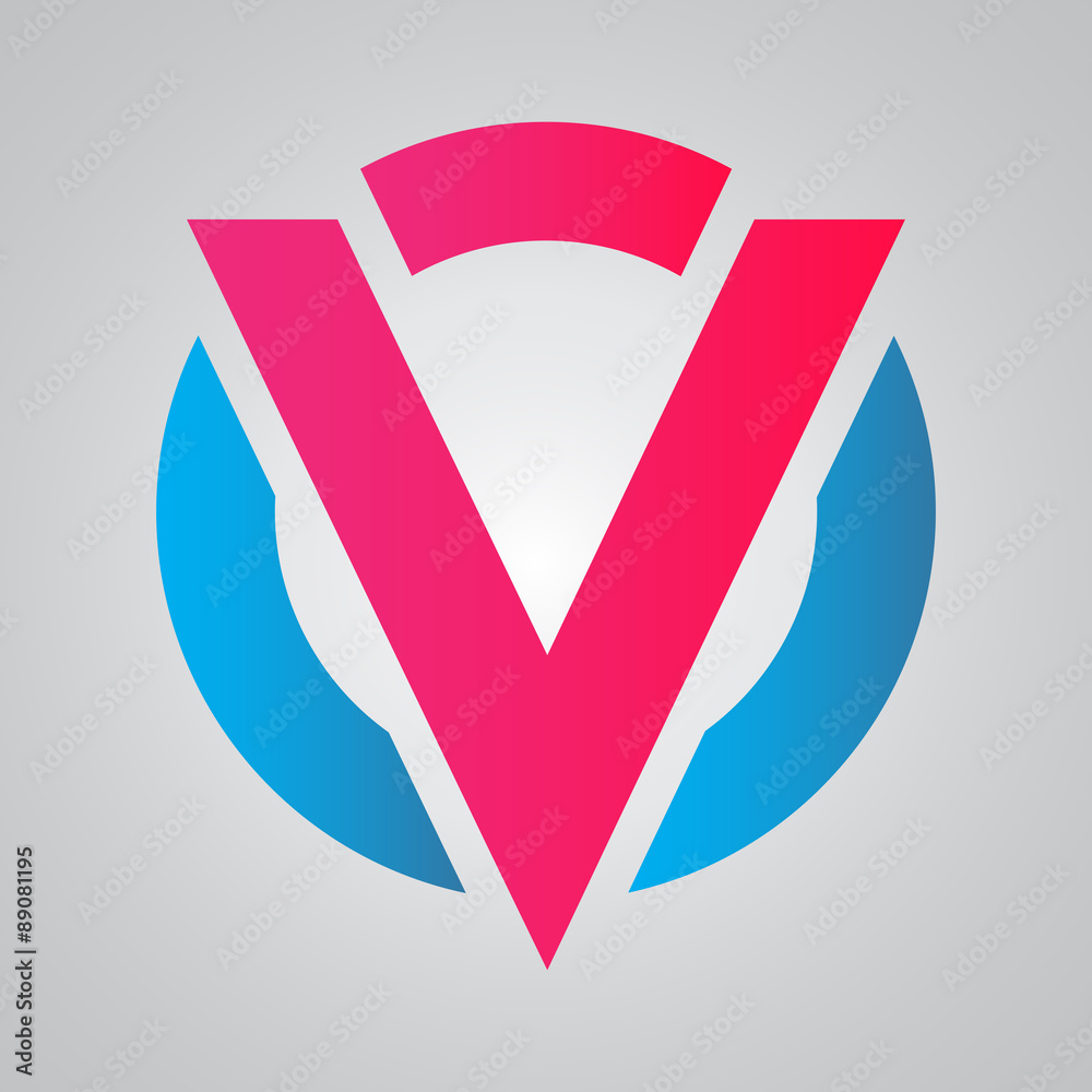 V Group Icon Element Logo Vector Stock Vector | Adobe Stock