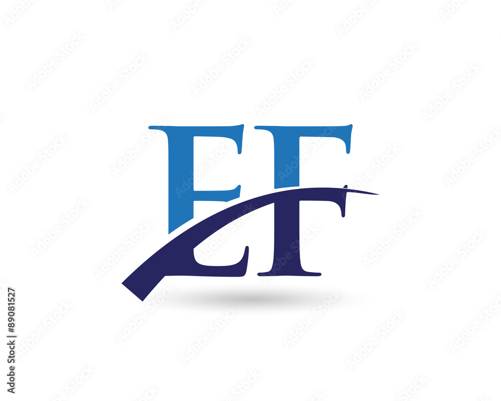 EF Logo Letter Swoosh Stock Vector | Adobe Stock