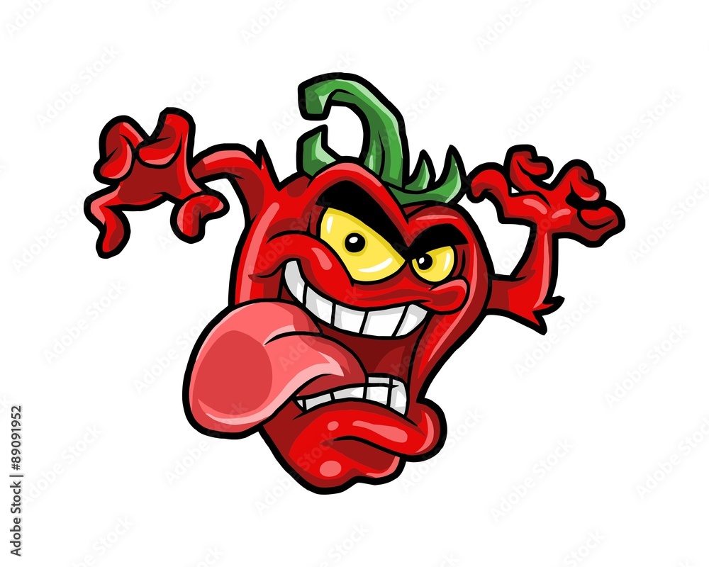 monster red chili Stock Vector | Adobe Stock