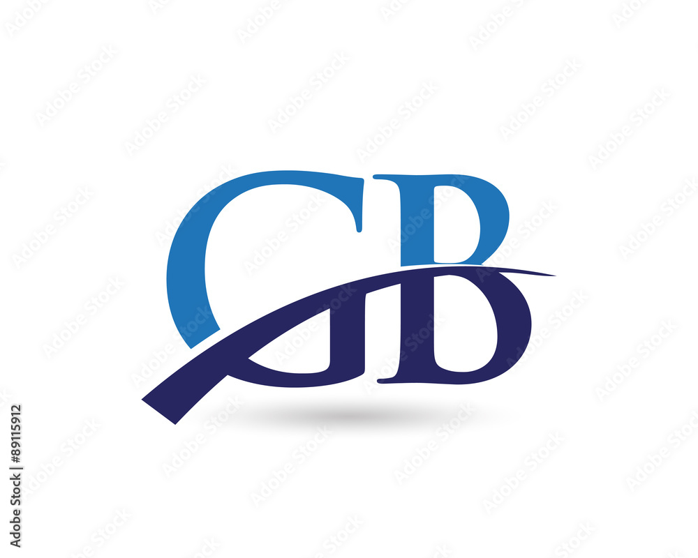 GB Logo Letter Swoosh Stock Vector | Adobe Stock