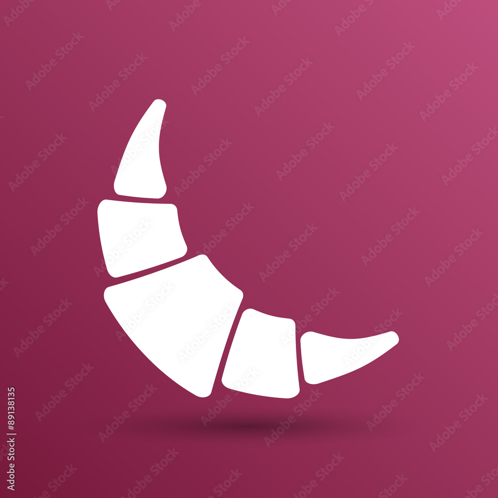 vector logo croissant with calligraphic inscription icon Stock Vector ...