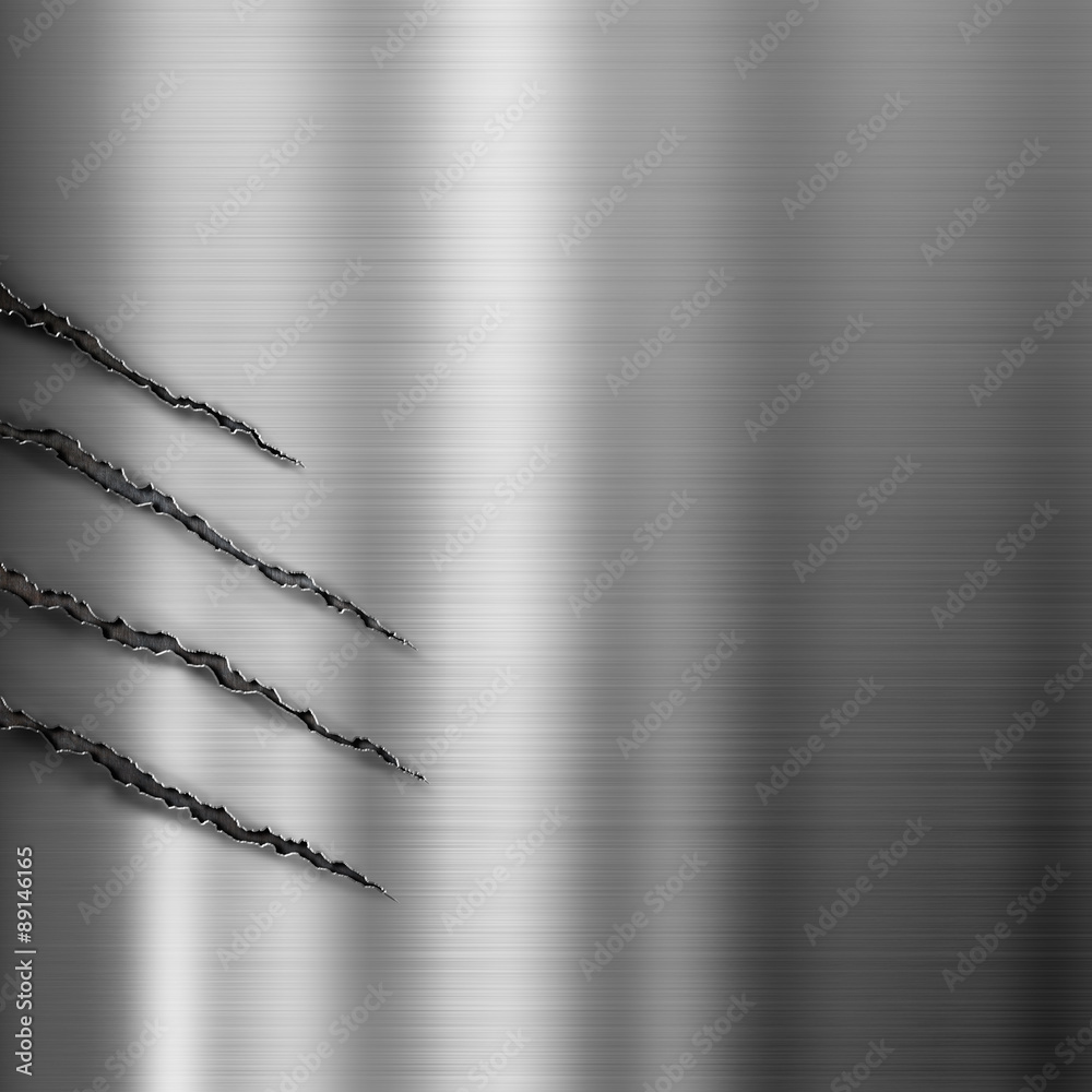 scratched metal background with beast claws marks Stock Illustration ...