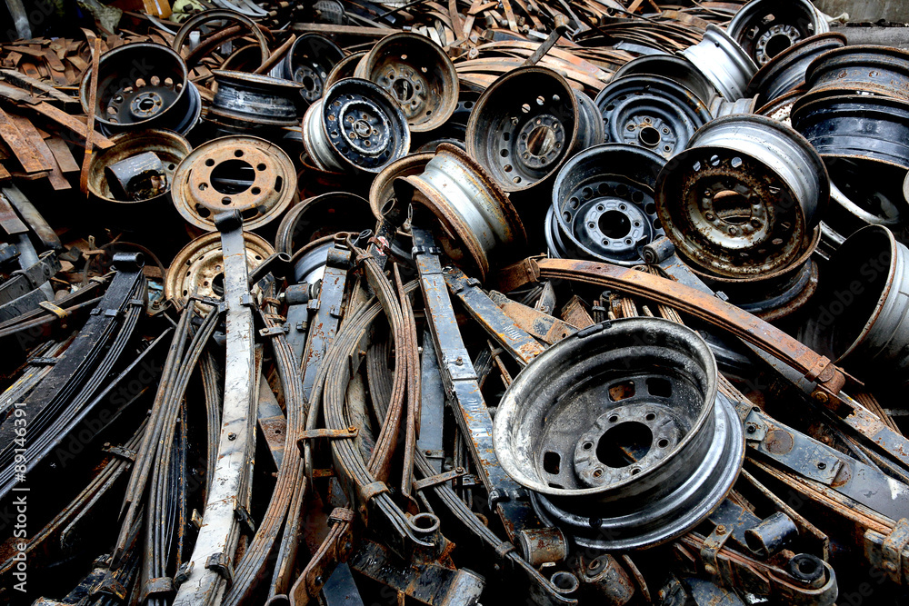 Old spare parts of automobiles Stock Photo | Adobe Stock
