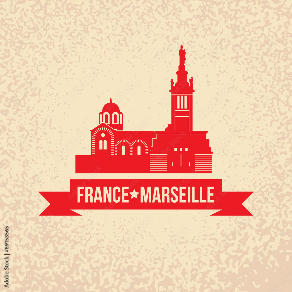 Vector silhouette of Marseille, France. Stock Vector | Adobe Stock