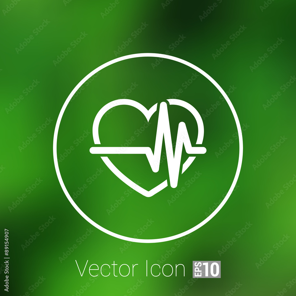 Heartbeat. Echocardiography. Cardiac exam Form heart heartbeat Stock ...