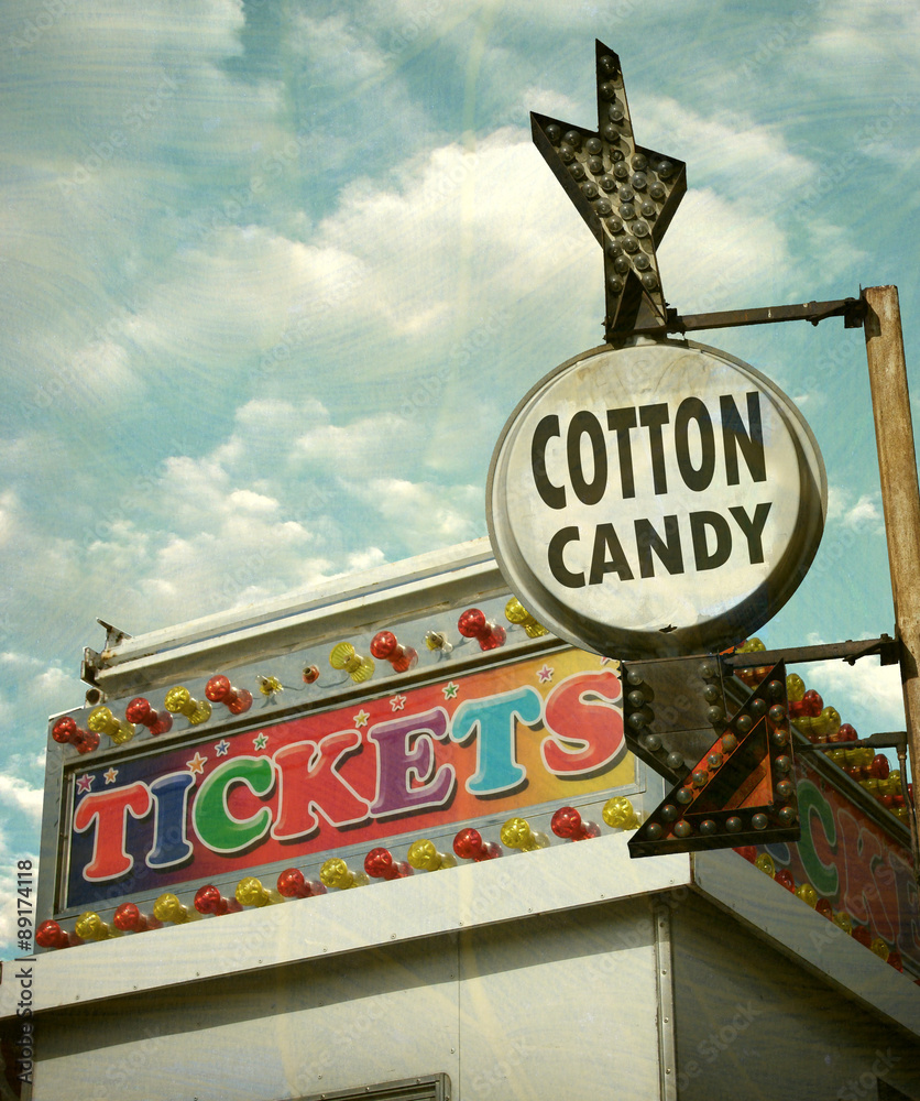 Cotton Candy Carnival Sign